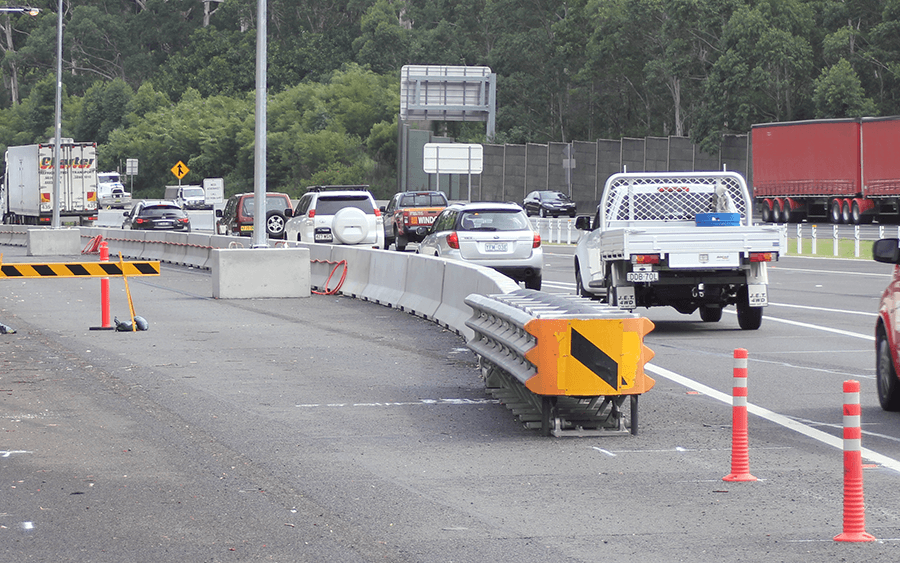 Crash cushions and end treatments to suit DB80 concrete jersey barriers ...