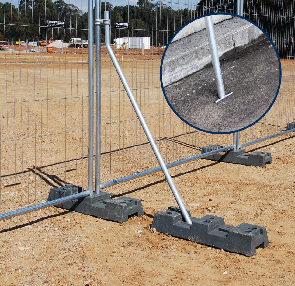 Temporary Fence Braces Australia | Jaybro Fencing Panel Stability