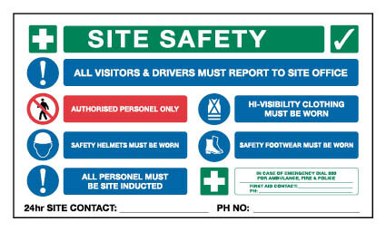 Multi-Sign With Site Safety Message| Jaybro