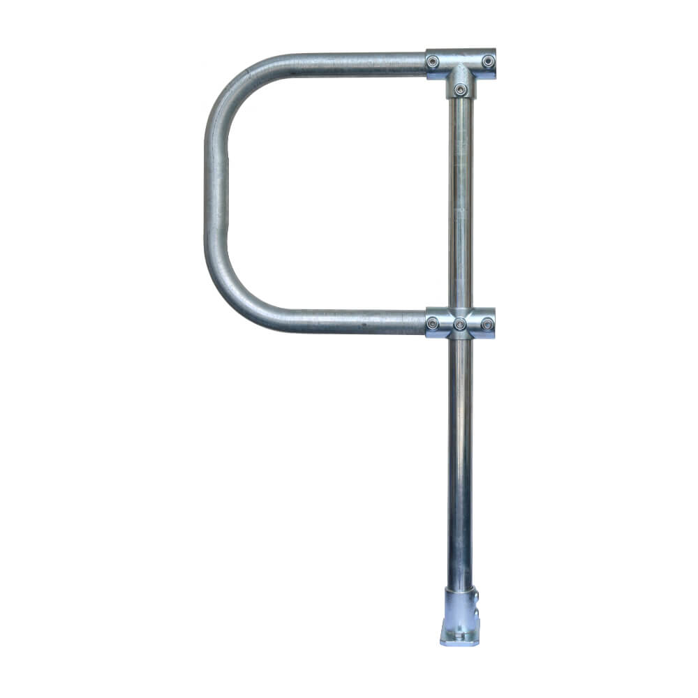 Standard Double Rail 4020-D48 End Post with D-Return - Galvanised