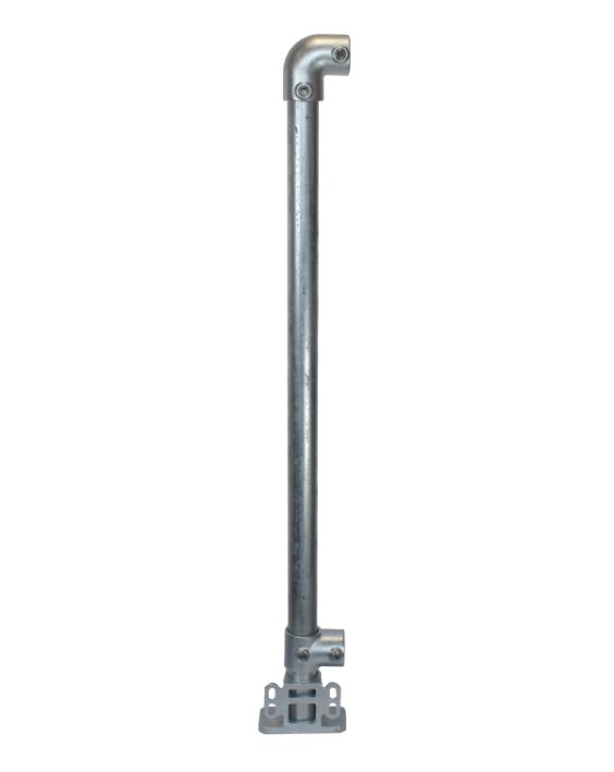 Standard Pedestrian Barrier with Toeboard 8020-D48 End Post - Galvanised