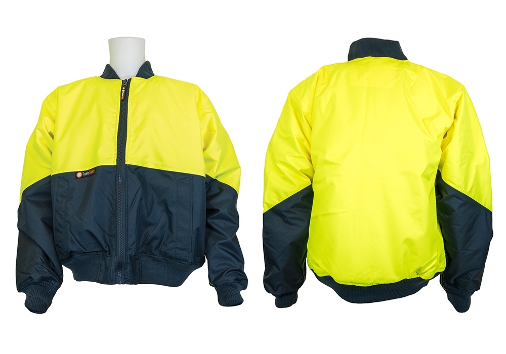 M Yellow/Navy - Flying Jacket Hi Vis 2-Tone. | Jaybro