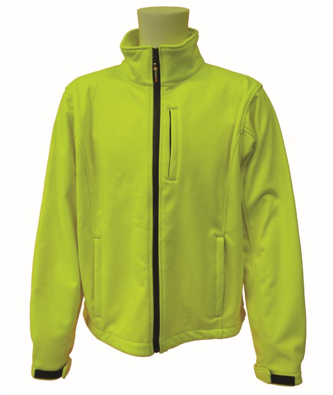 Hi-Vis Soft Shell Jacket - Medium, Yellow. | Jaybro