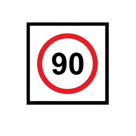 QLD Aluminium Multi Message Sign - 90km/h 600 x 600mm