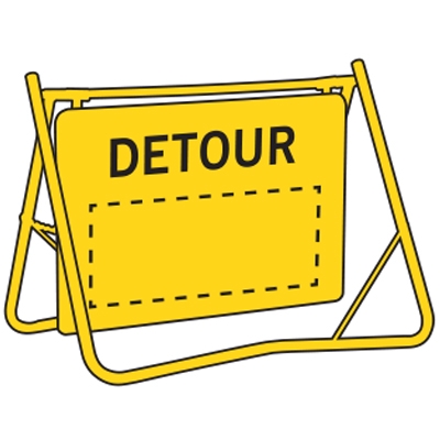 Blank Detour (T1-6BLKA) Swing Stand Sign and Frame | Jaybro