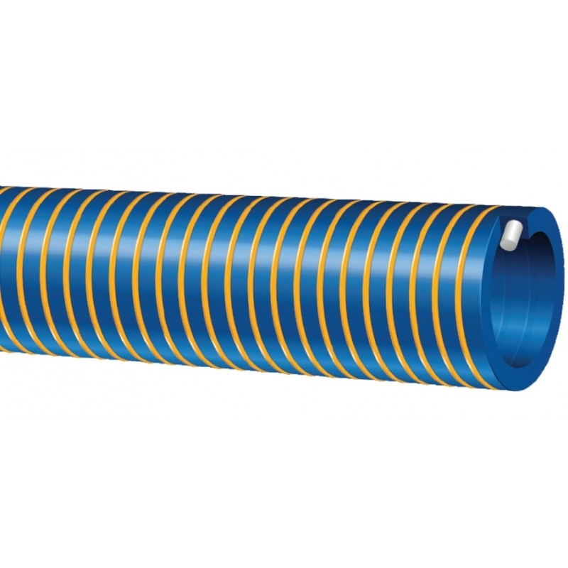 Blue PVC oil suction hose, 25 mm ID / 1" ID. | Jaybro