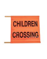 Children Crossing Post Set Vertical Banner Post 2.4M | Jaybro