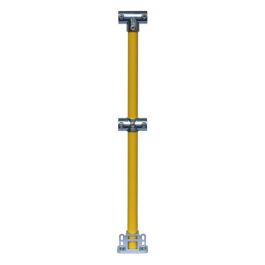 Standard Double Rail with Toeboard 4030-D48 Mid Post - Yellow