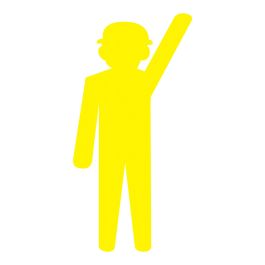 Yellow Safety Man Corflute Construction Sign Cutout | Jaybro