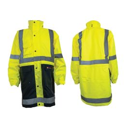 Yellow/Navy Convertible 4In1 Hi-vis Jacket - Small. | Jaybro