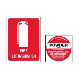 Fire Extinguisher Sign Kit Powder ABE | Jaybro