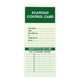 Scaffold Control Card 20/Pack| Jaybro