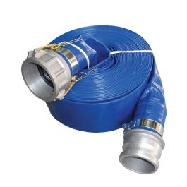 20m Blue Layflat Hose kit, 150mm ID with camlocks | Jaybro