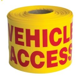 Tubular Barrier Tape No Vehicle Access Red/Yellow, 45M | Jaybro