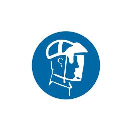 Mandatory Sign - Face Shield Decal 200 mm Sa | Jaybro