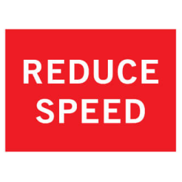 Boxed Edge Road Sign - Reduce Speed 1200 x 900mm | Jaybro