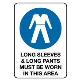 Poly Sign - Long Sleeves &Long Pants 600 X 450 Mm | Jaybro