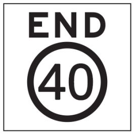 End 50 Km | 600 x 600mm Multi Message Sign (WA only). | Jaybro