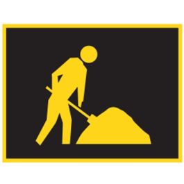 Boxed Edge Sign - Night Worker Symbol 1200Mm X 900Mm | Jaybro