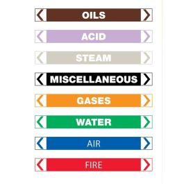 Pipe Marker Labels, 10 Pack - Custom Printed To Order | Jaybro