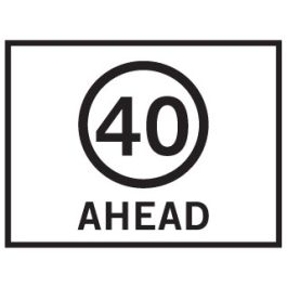 40 km/h Boxed Edge Road Sign | Jaybro