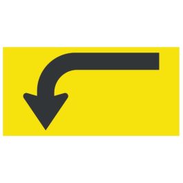 Left Curve Arrow Symbol Class 1 C/F 300 x 600mm | Jaybro