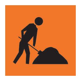 Worker Digging Symbol - Multi-Message Sign | Jaybro