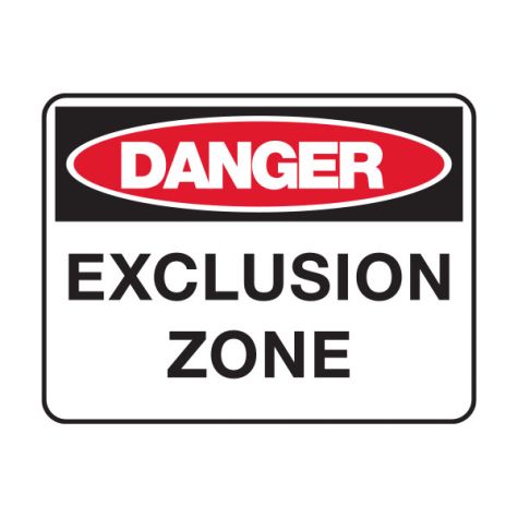 Danger Exclusion Zone 600 x 450 mm Poly | Jaybro
