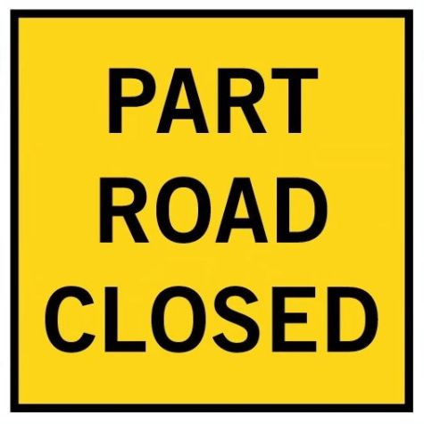 Part Road Closed Queensland MMS Aluminium Sign | Jaybro