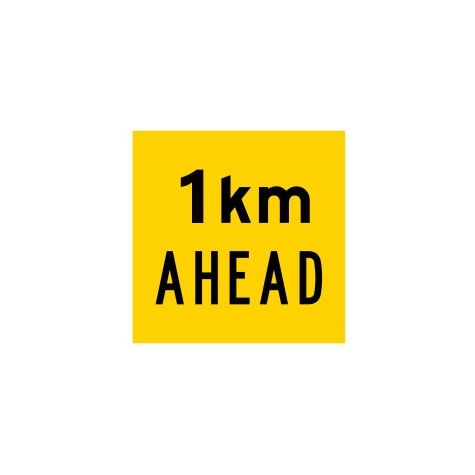 1Km Ahead (mmS-ADV-2) WA Mutli Message Sign | Jaybro