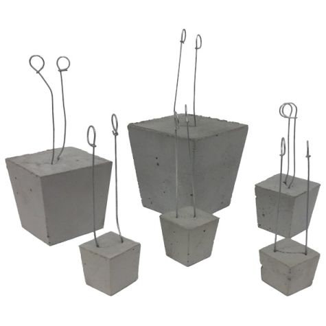 Cast Concrete Spacers Square with wire 40mm | Jaybro