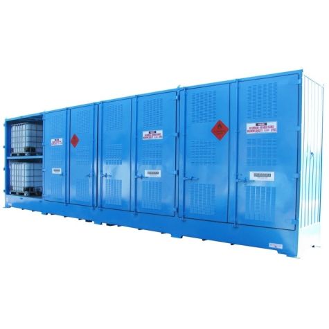 Single Depth Flammable Liquids Store, Fits 16 IBC | Jaybro