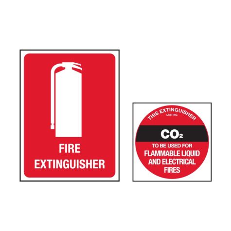 Fire Extinguisher Sign Kit CO2 | Jaybro