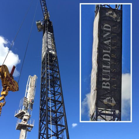 Crane Banner Mesh - Tower Crane Printed Signage - | Jaybro