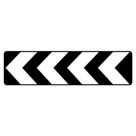 Ribbed Hazard Sign Chevron 1600 X 400Mm | Jaybro