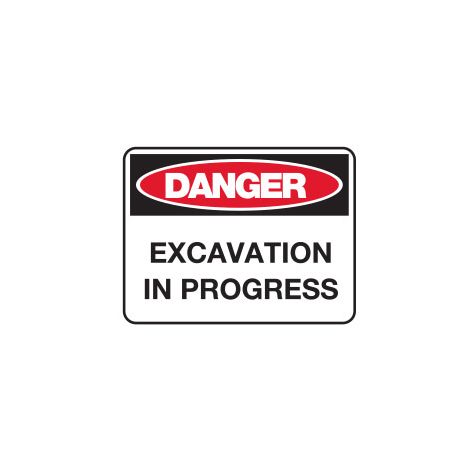 Poly Sign - Excavation In Progress 600 X 450 Mm | Jaybro