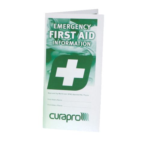 Emergency First Aid Information Booklet. Fold Out Dl Size First Aid ...