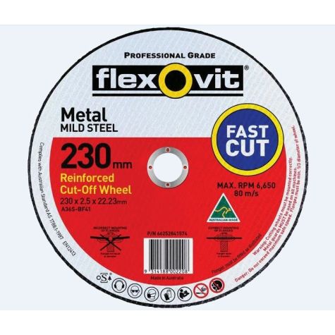 Flexovit Metal Cut Off Wheel 230mm x 2.5mm | Jaybro