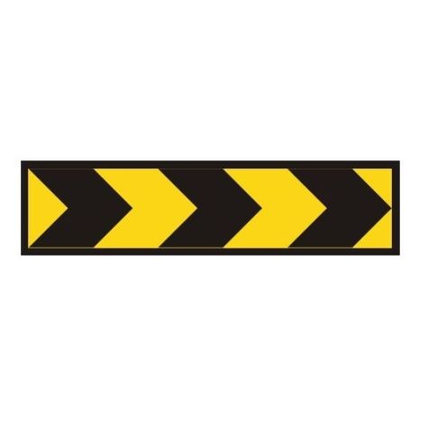 Symbol-Hazard Chevron 1200x300 Aluminium | Jaybro