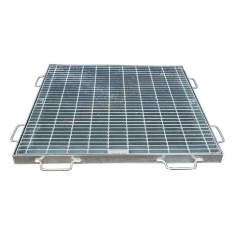 Hinged Grate Frame 900 x 900mm Class D. | Jaybro