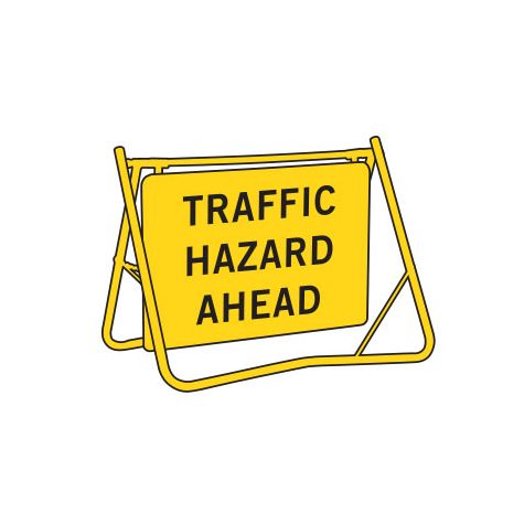 Traffic Hazard Ahead Swing Stand Sign | Jaybro