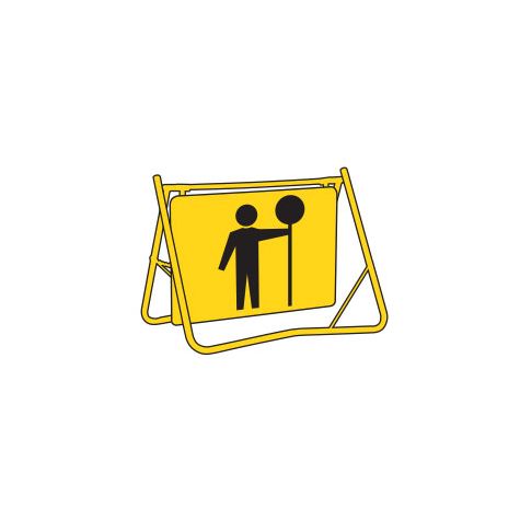Yellow Traffic Controller Swing Stand Sign And Frame | Jaybro