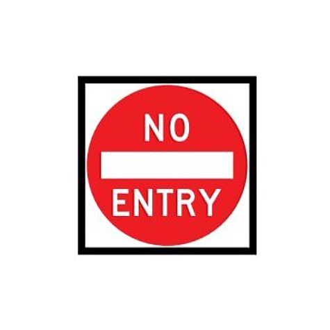 QLD Aluminium Multi Message Sign - No Entry 600x600mm