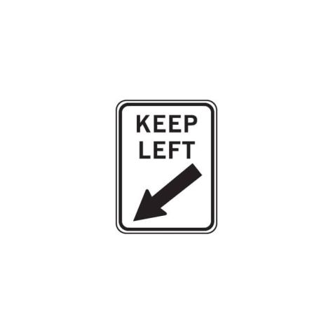 KEEP LEFT (R2-3) Regulatory Road Sign | Jaybro