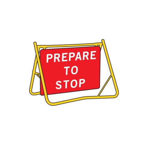 Swing Stand Sign Only - Prepare To Stop 900 x 600mm | Jaybro
