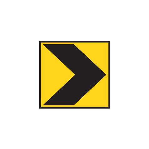 Boxed Edge Road Sign - Chevron 600 x 600mm | Jaybro
