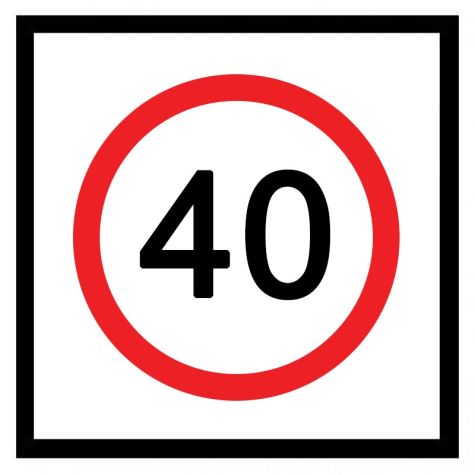 40km corflute speed limit sign (TC1217) |Jaybro| Jaybro