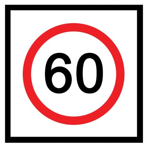60km corflute speed limit sign (TC1217) |Jaybro| Jaybro