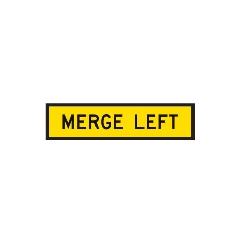 Merge Left Sign 1200 mm x 300 mm Corflute | Jaybro