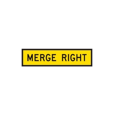 Merge Right Sign 1200 mm x 300 mm Corflute | Jaybro